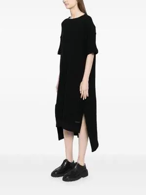 Yohji Yamamoto Side-slit Midi Dress