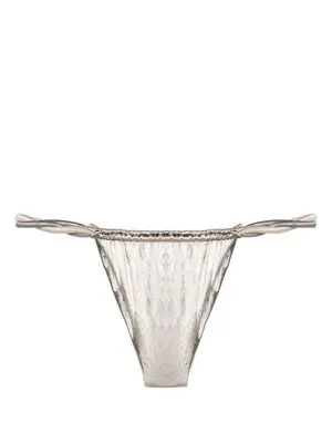 ISA BOULDER Rope-detail Reversible Bikini Bottom - Silver