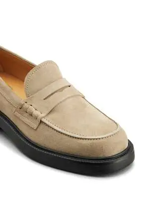 TOD'S Penny-slot Suede Loafers - Neutrals