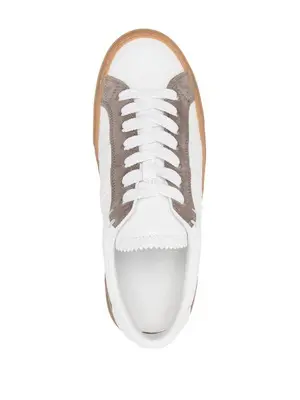 Moncler Monaco Lace-up Sneakers - White