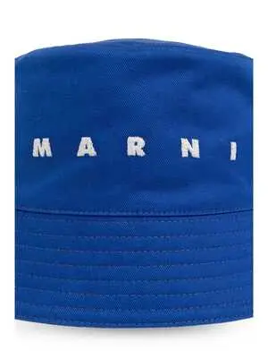 Marni Logo-embroidered Cotton Bucket Hat