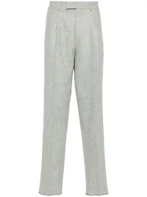 Zegna Felted Tailored Wool Trousers
