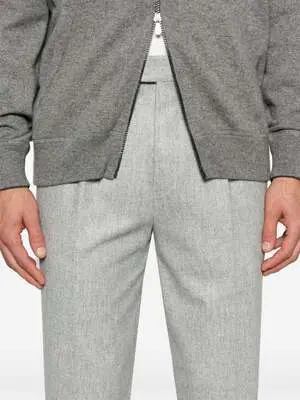 Zegna Felted Tailored Wool Trousers