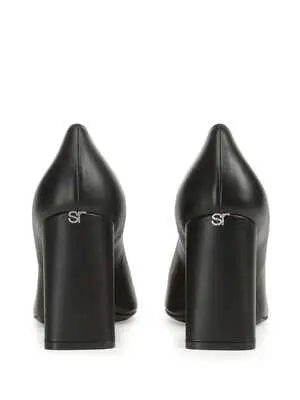 SERGIO ROSSI Pilier Leather Pumps - Black