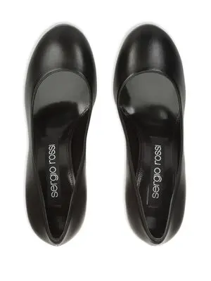 SERGIO ROSSI Pilier Leather Pumps - Black