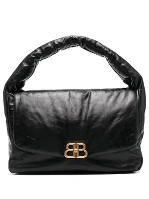 Balenciaga Large Monaco Shoulder Bag - Black