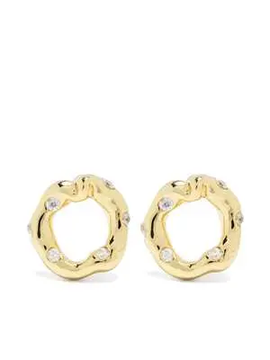 VANN JEWELRY Crystal-embellished Earrings - Gold