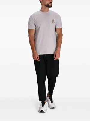 Moschino Teddy Bear Appliqué Cotton T-shirt - Grey