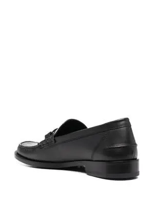 Fendi Logo-plaque Leather Loafers