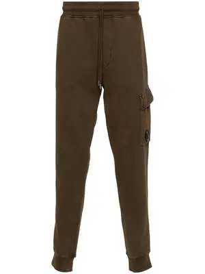C.P. COMPANY Lens-detail Fleece Track Pants - Green