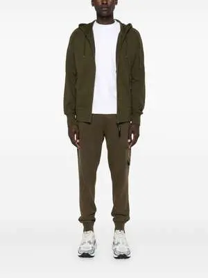 C.P. COMPANY Lens-detail Fleece Track Pants - Green