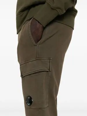 C.P. COMPANY Lens-detail Fleece Track Pants - Green