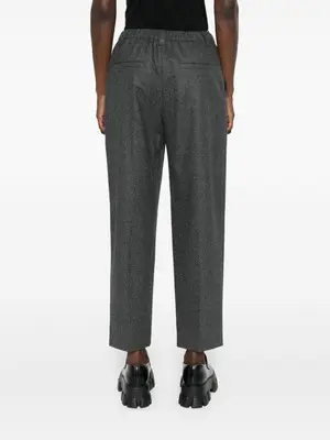 Brunello Cucinelli Mélange-effect Cropped Trousers