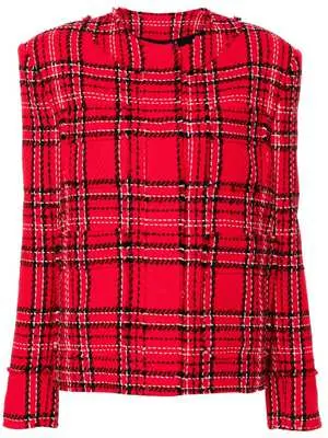 MSGM Checked Tweed Jacket