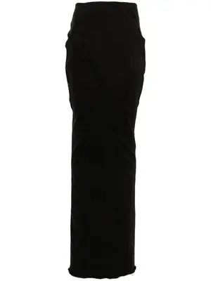 ENTIRE STUDIOS Channel Denim Maxi Skirt - Black