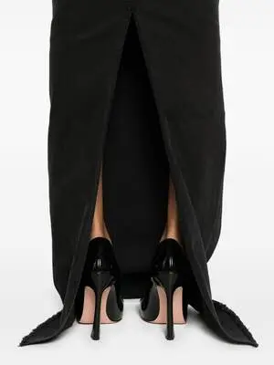 ENTIRE STUDIOS Channel Denim Maxi Skirt - Black