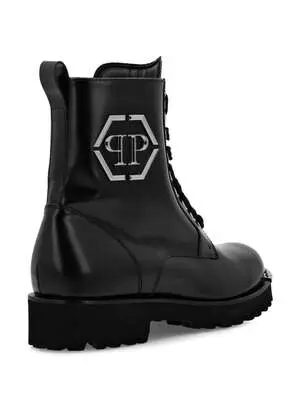 Philipp Plein Logo-plaque Lace-up Boots