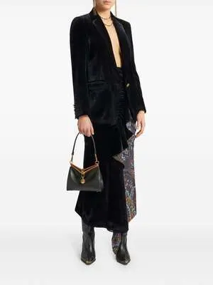 Etro Velvet Single-breasted Blazer - Black