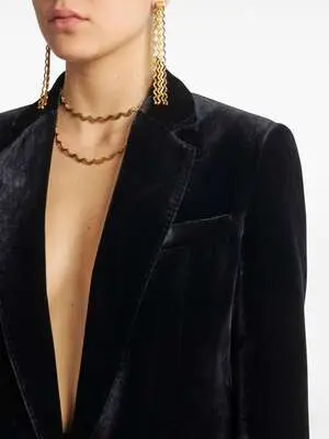 Etro Velvet Single-breasted Blazer - Black