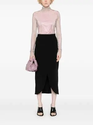 Sportmax Sequined Layered Top - Purple
