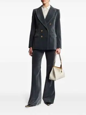 Etro Flared Velvet Trousers - Grey