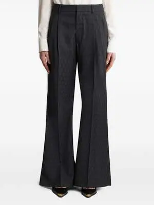 Etro Patterned Jacquard Wool Trousers