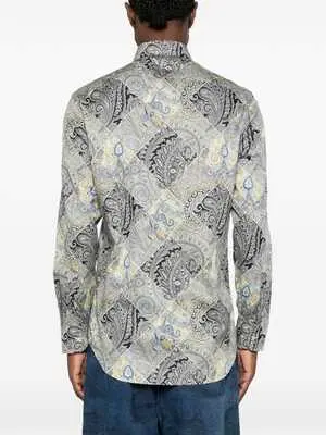 Etro Paisley-print Cotton Shirt - Blue