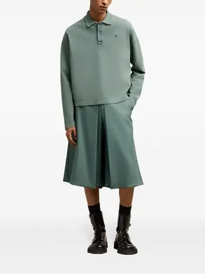 AMI Paris De Coeur Long-sleeved Polo Shirt