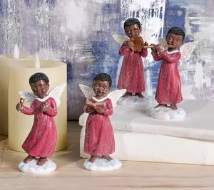 VALERIE PARR HILL Set Of 4 Child Angels With Instruments Valerie - One-color
