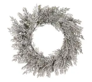 VALERIE PARR HILL 24' Frosted Cedar Wreath Valerie - One-color