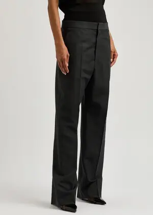 Alaïa Layered Mohair-blend Trousers