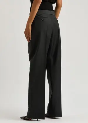 Alaïa Layered Mohair-blend Trousers