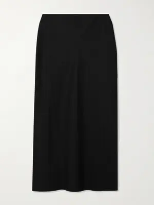 Saloni Carine-b Linen Midi Skirt