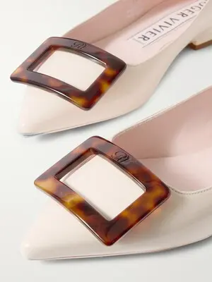 ROGER VIVIER Gommettine Point-toe Flats - Neutrals