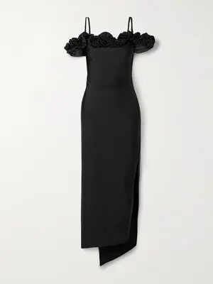Coperni Cold-shoulder Stretch-jersey Gown - Black