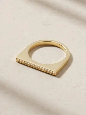 Mizuki Bar 14-karat Diamond Ring - Gold