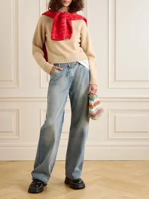 THE ELDER STATESMAN Cashmere Turtleneck Sweater - Brown