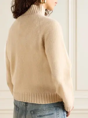 THE ELDER STATESMAN Cashmere Turtleneck Sweater - Brown