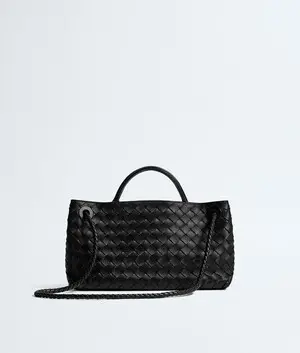Bottega Veneta East-west Andiamo Top Handle Bag - Black