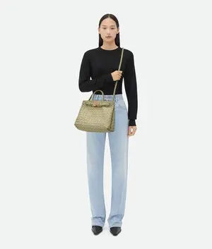 BOTTEGA  VENETA Intrecciato Leather Andiamo Top Handle Bag