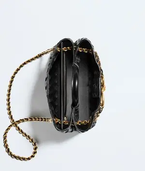 Bottega Veneta Small Andiamo Chain Top Handle Bag - Black