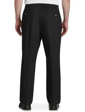HARBOR BAY BY DXL Elastic-waist Pants - Black
