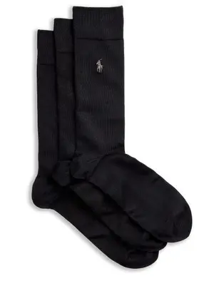 Ralph Lauren 3-pack Crew Socks - Black