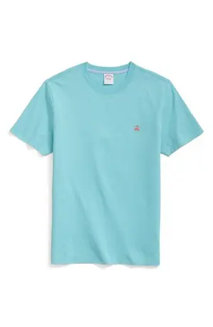 Brooks Brothers Solid Cotton T-shirt - Aqua