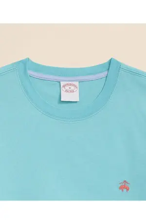 Brooks Brothers Solid Cotton T-shirt - Aqua