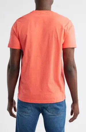 Brooks Brothers Solid Cotton T-shirt - Coral