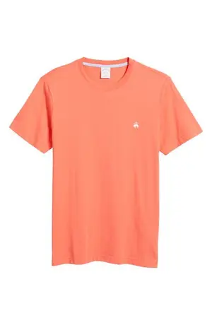 Brooks Brothers Solid Cotton T-shirt - Coral