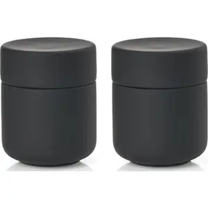 ZONE DENMARK Ume Set Of 2 Ceramic Jars - Black