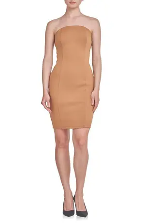 Endless Rose Strapless Scuba Body-con Minidress