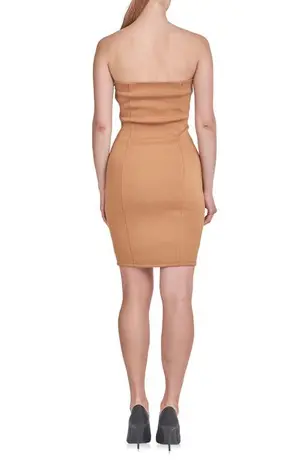 Endless Rose Strapless Scuba Body-con Minidress